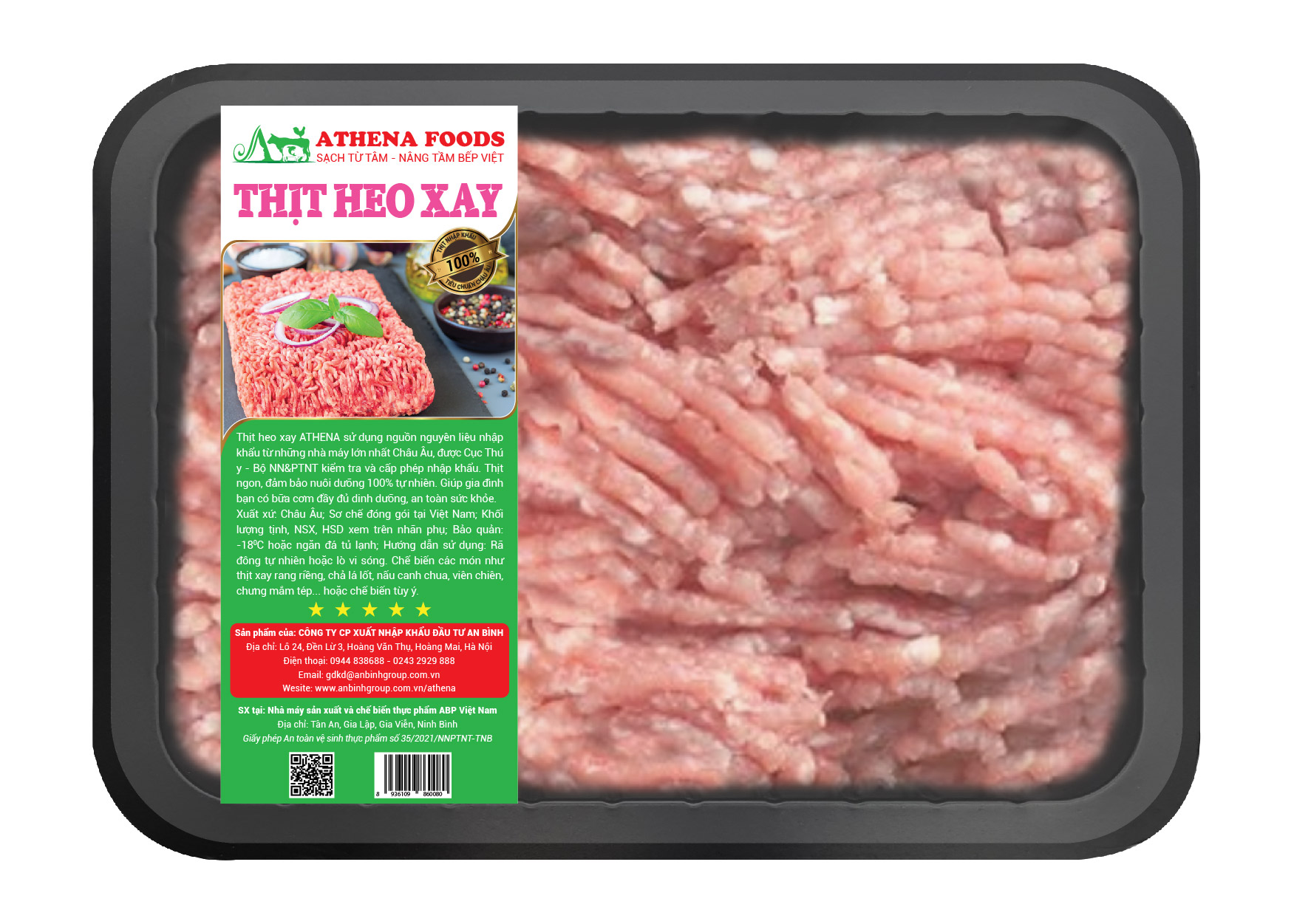 Thịt Heo Xay - ATHENA FOODS